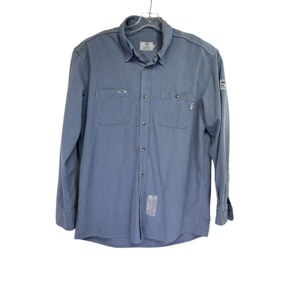 Tyndale | Shirts | Tyndale Flame Resistance Cat2 Blue Plaid Ls Button ...
